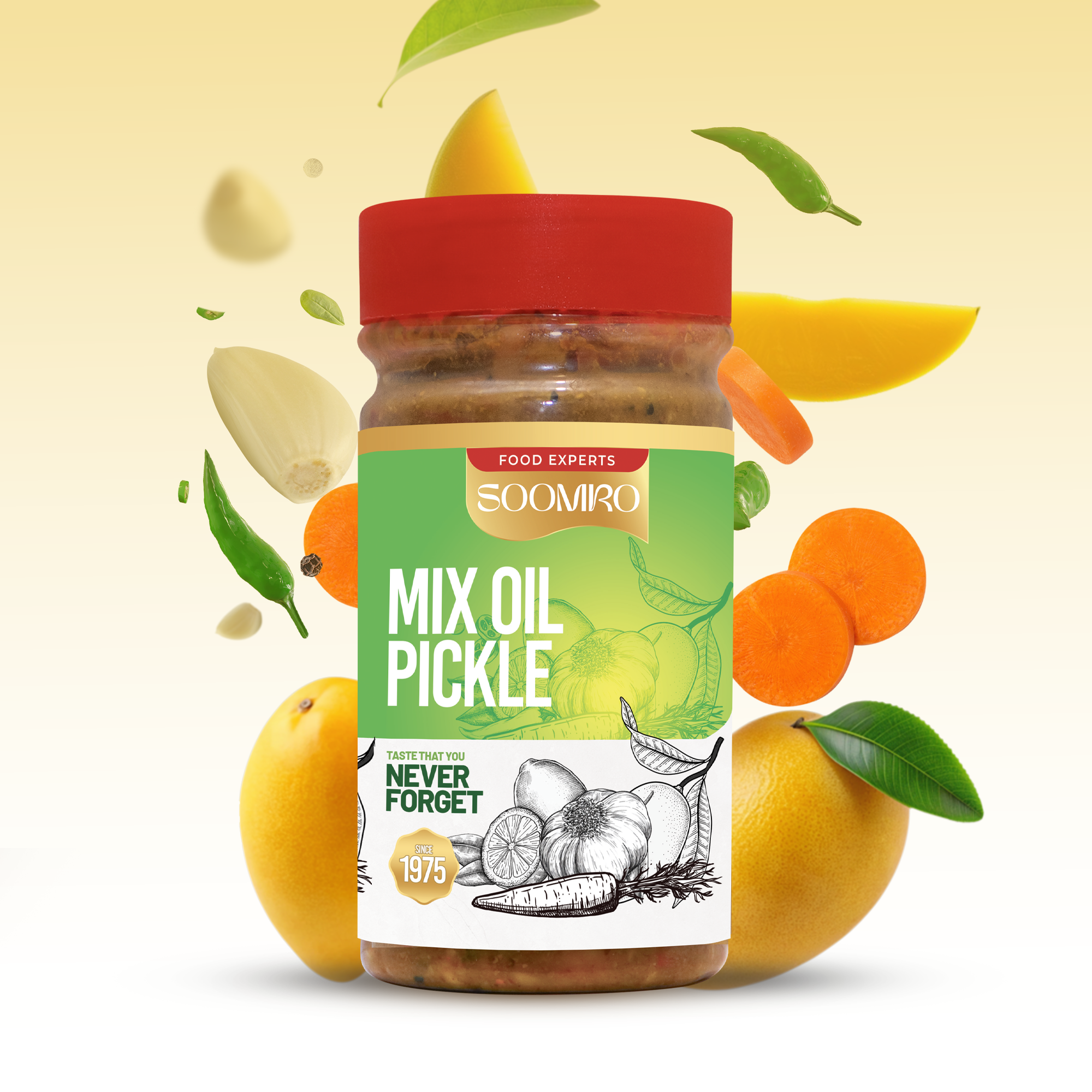 Mix Oil Pickle (Olive Oil) 1000g – Soomro Foods